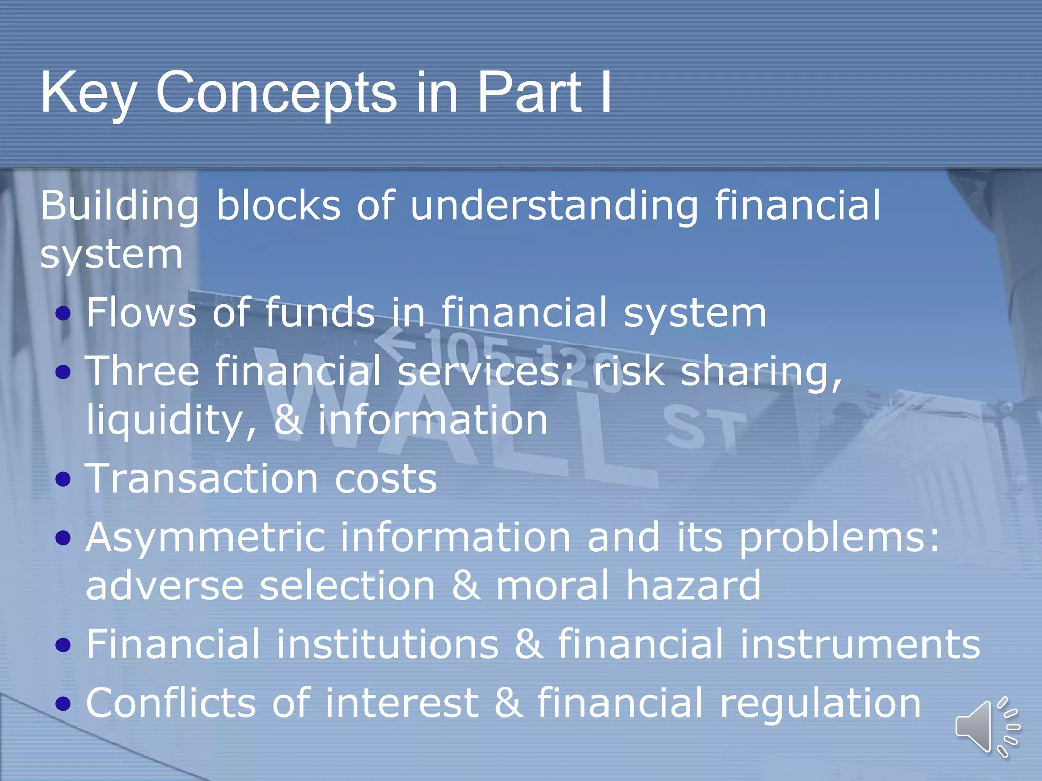 Part I: Overview of Financial System | PPS