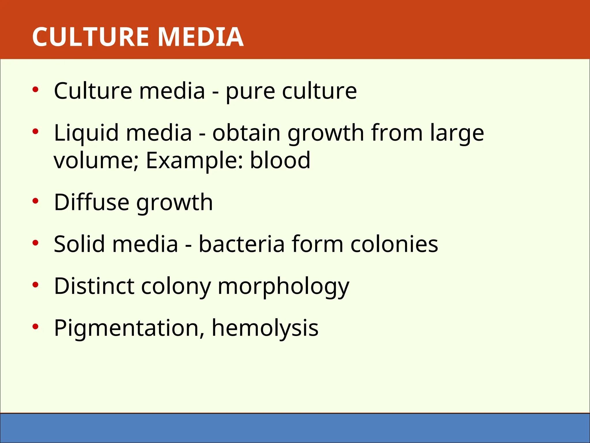 BACTERIAL GROWTH AND IDENTIFICATION Culture Media.ppt
