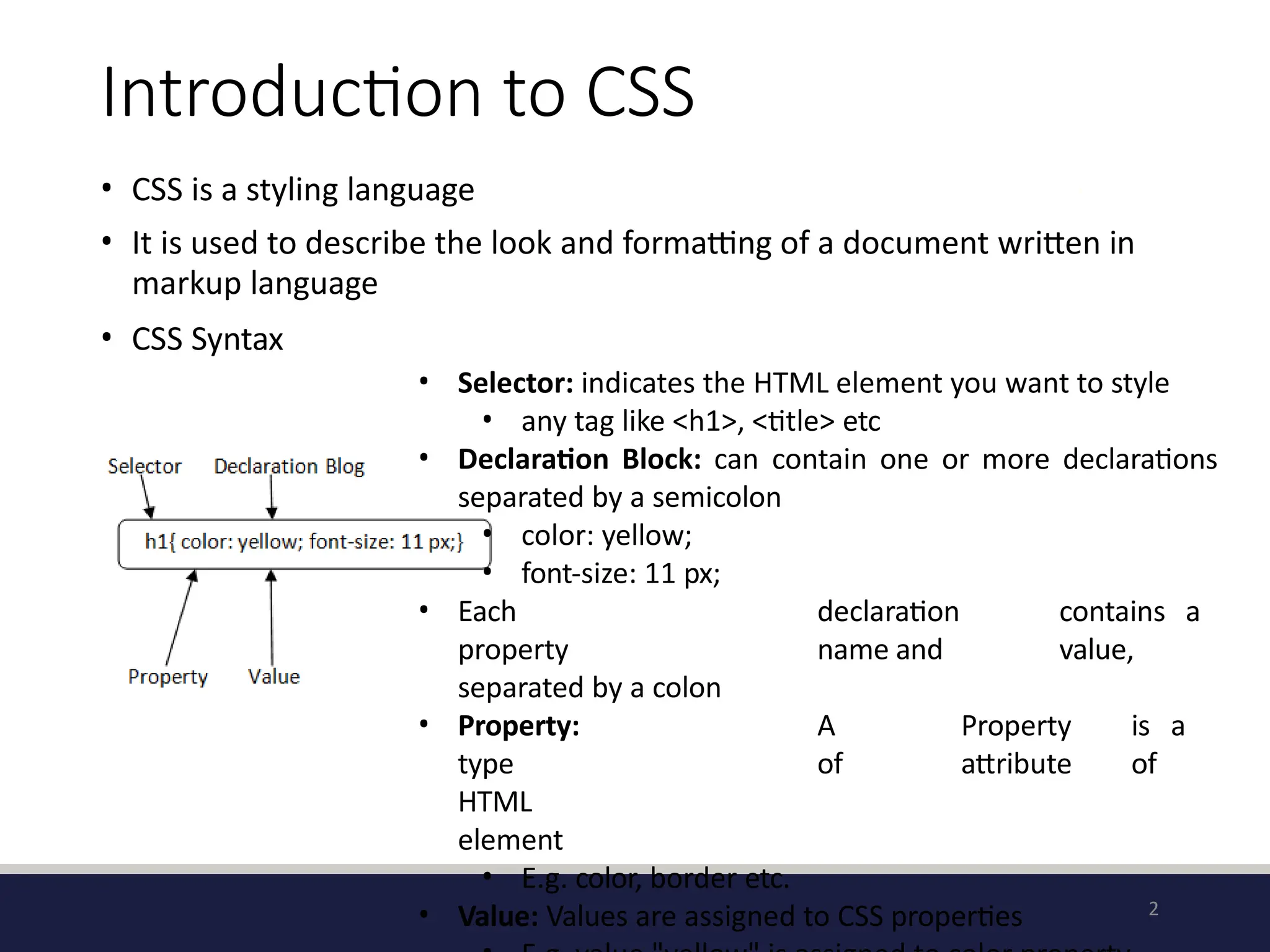 which helps for the learning of front end css | PPTX