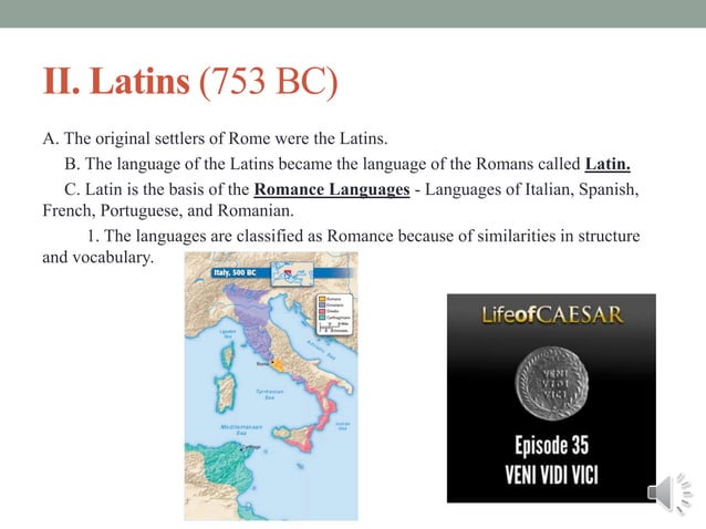 Part I Roman Monarchy (Pre-Roman Republic) Notes | PPT