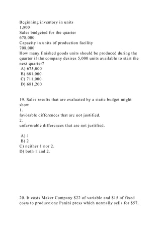 Part I 20 Multiple choice questions @ 2.5 points each = 50 points.docx