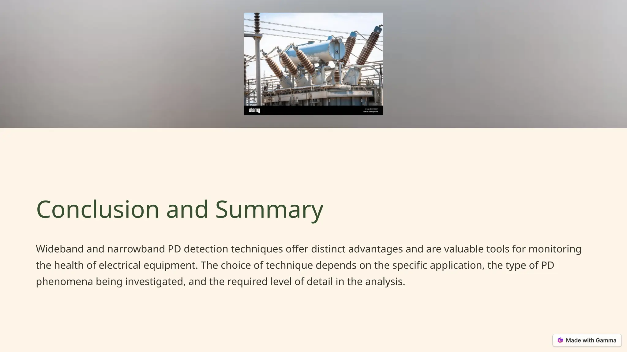 Partial Discharge Detection Partial Discharge Detection Partial