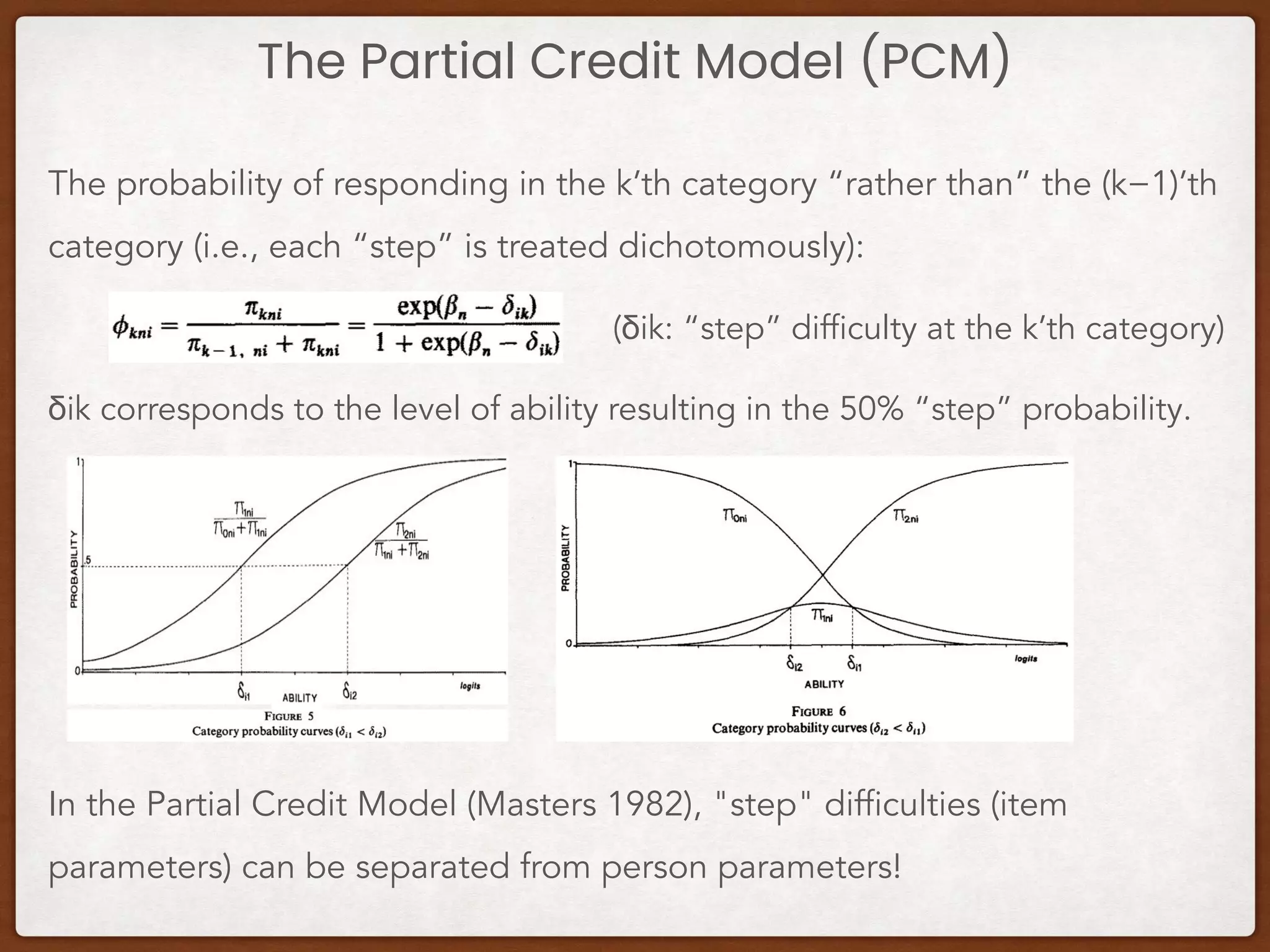 Partial Credit Model (PCM) | PDF Partial Credit Model (PCM) | PDF