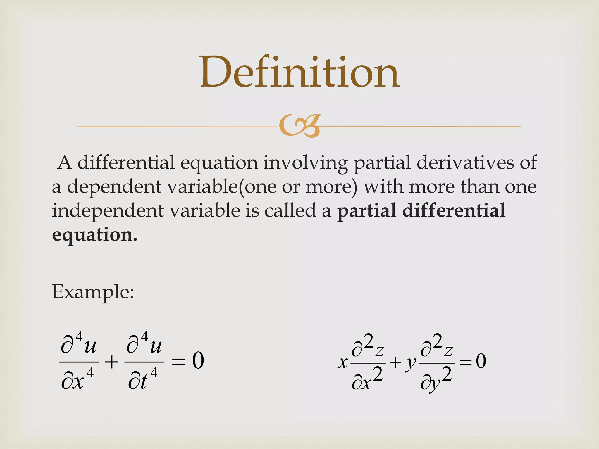 Partial differential equation & its application. | PPTX