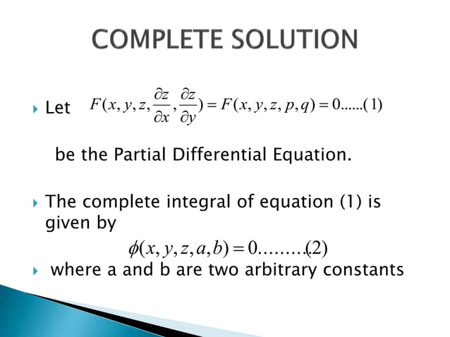 Partial differential equations | PPTX | Physics | Science