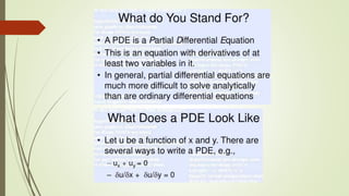 PARTIAL DIFFERENTIAL EQUATIONS.pptx | Physics | Science