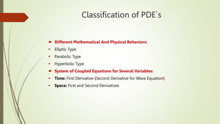 PARTIAL DIFFERENTIAL EQUATIONS.pptx | Physics | Science