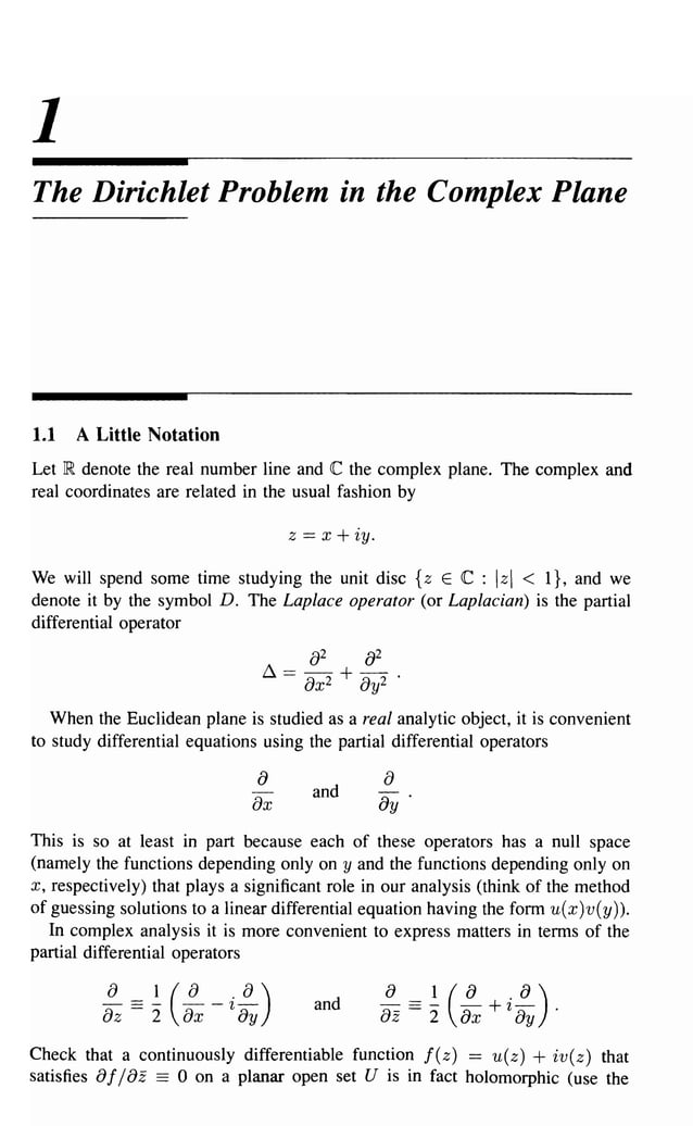 Partial differential equations and complex analysis | PDF