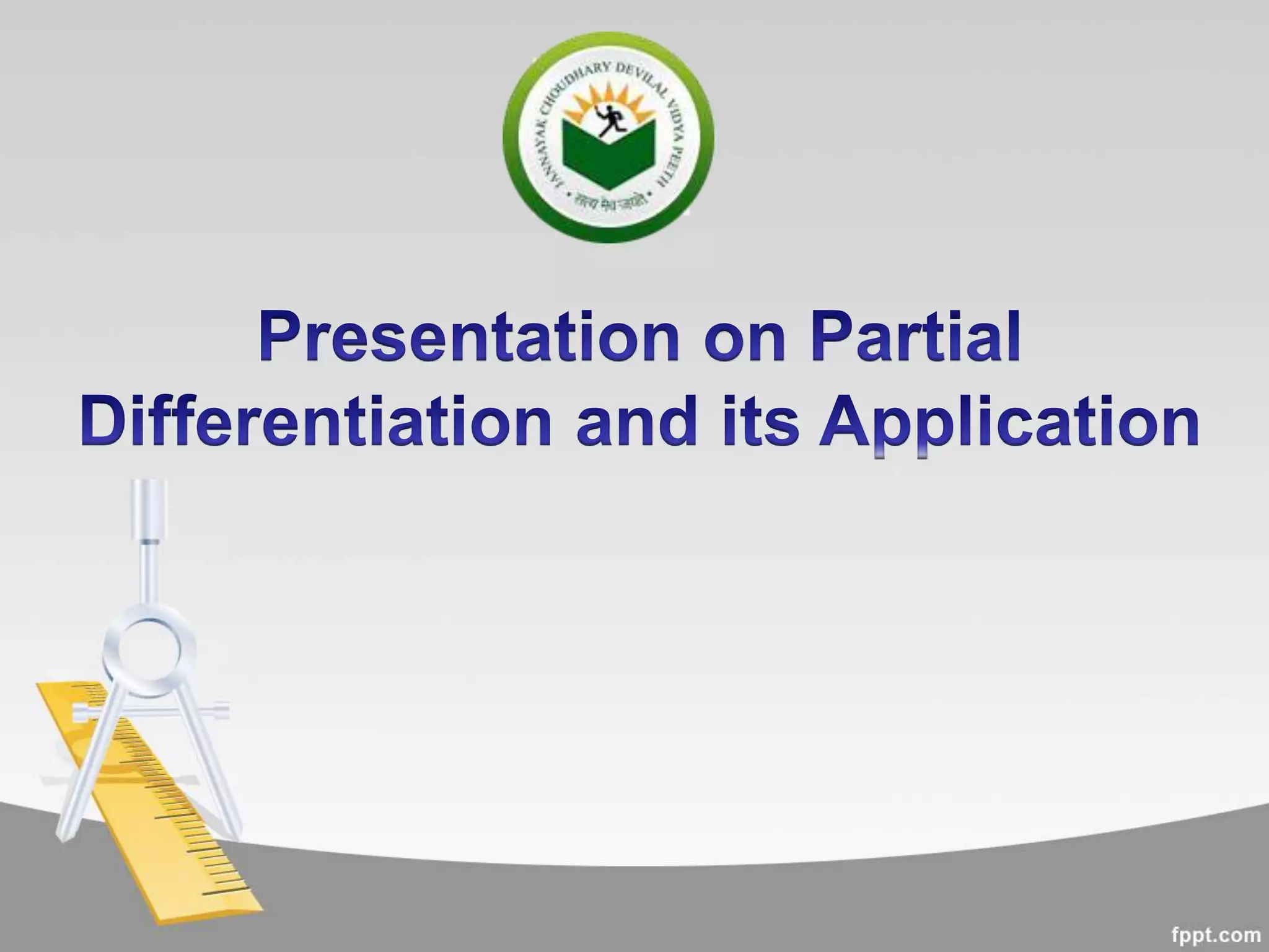 Partial differentiation B tech | PPTX