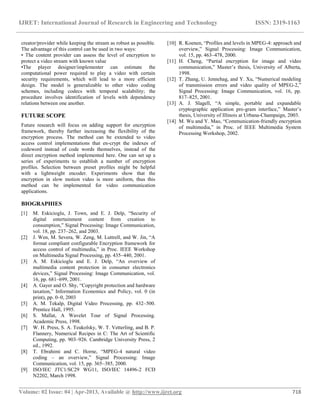 Partial encryption of compresed video | PDF | Video Software | Computer Software and Applications