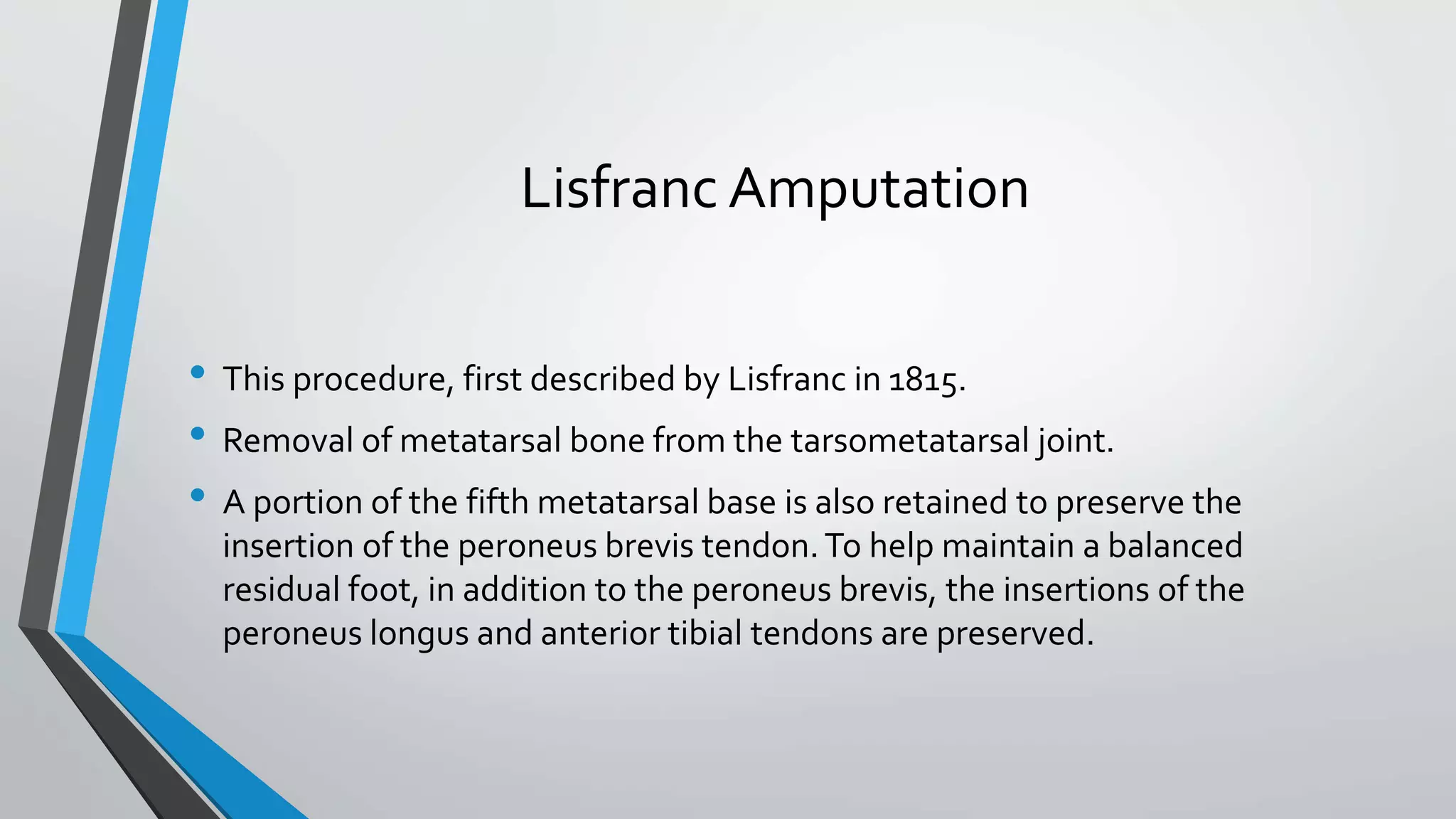 Prosthetic Management of Different Types of Partial Foot Amputation | PPTX
