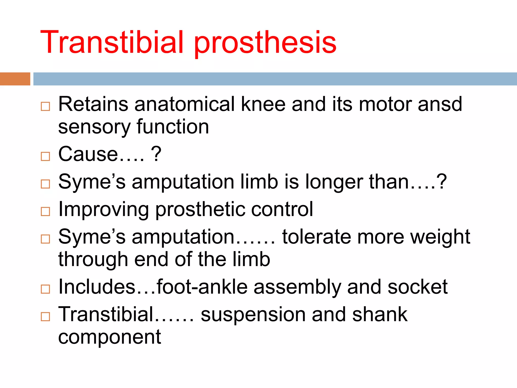 Partial foot prosthesis 1 | PPTX