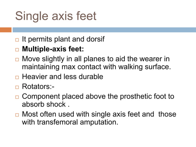 Partial foot prosthesis | PPTX