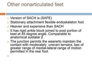 Partial foot prosthesis | PPTX