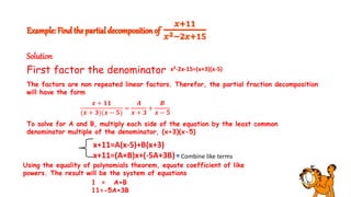 Partial fraction | PPTX