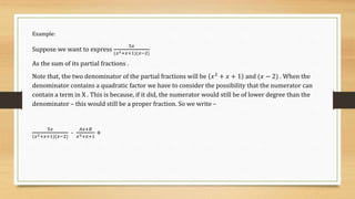 Partial Fraction ppt presentation of engg math | PPTX