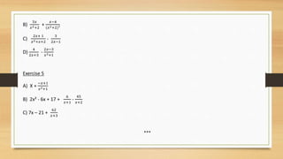 Partial Fraction ppt presentation of engg math | PPTX