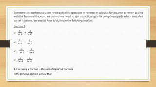 Partial Fraction ppt presentation of engg math | PPTX