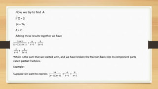 Partial Fraction ppt presentation of engg math | PPTX