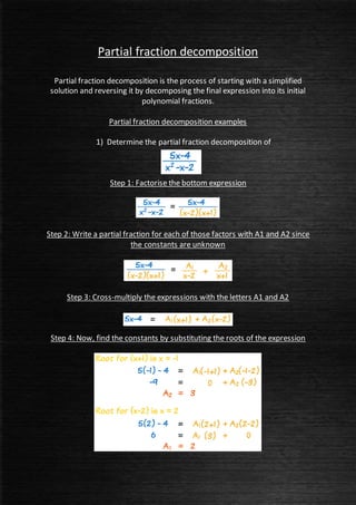 Partial fraction decomposition | DOCX