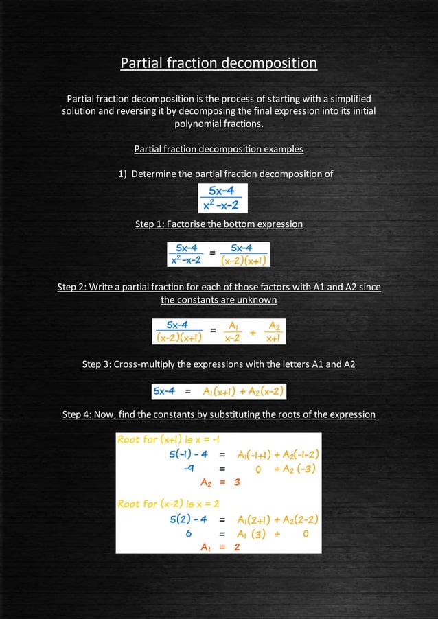 Partial fraction decomposition | PDF