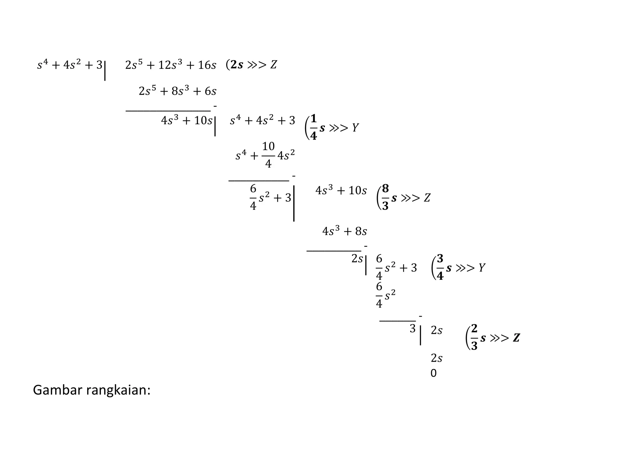 partial fraction expansion (foster first form) | PDF