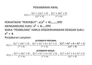 partial fraction expansion (foster first form) | PDF