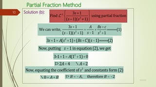 Partial fraction Laplace transformation Engineering Mathematics | PPTX ...