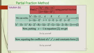 Partial fraction Laplace transformation Engineering Mathematics | PPTX | Physics | Science