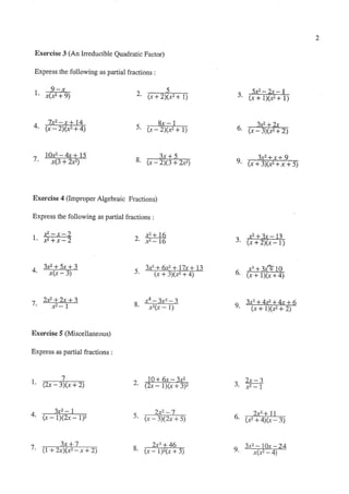 Partial fractions | PDF