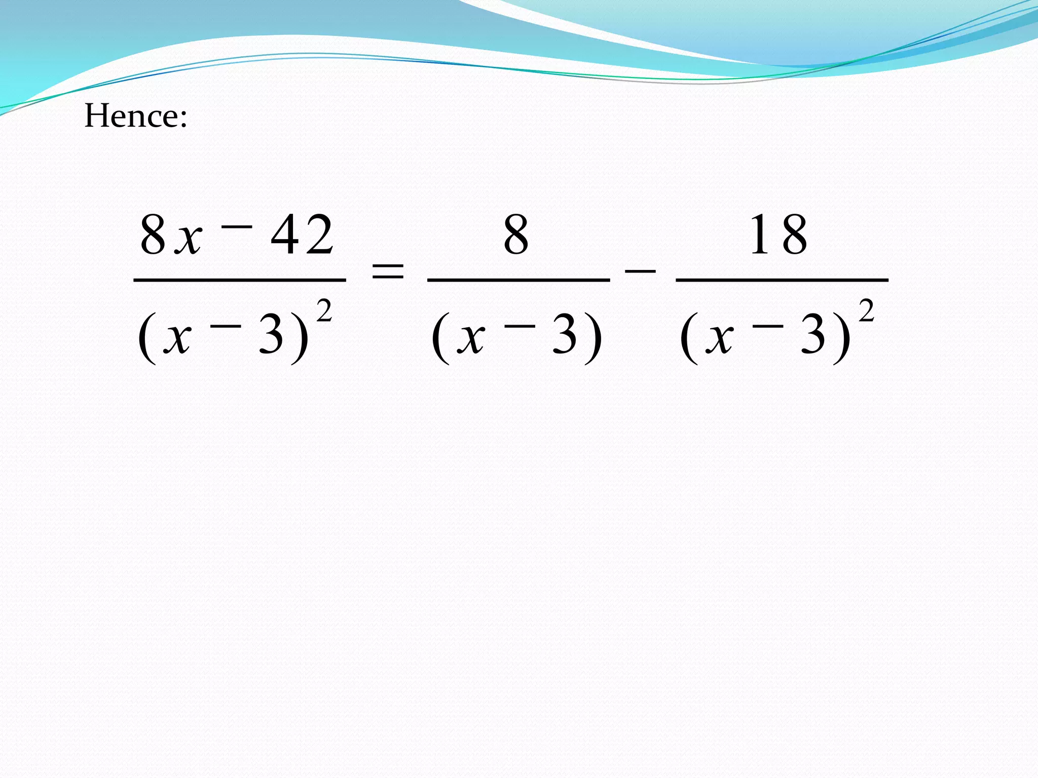 Partial Fractions Linear Term To A Power | PPT