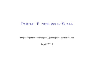 Partial Functions In Scala | PPT