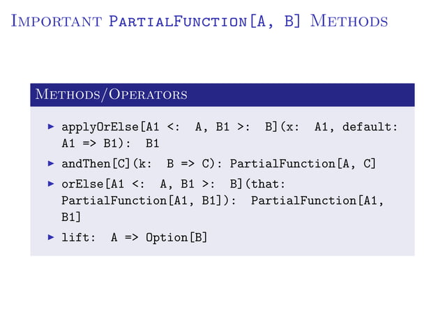 Partial Functions In Scala | PPT