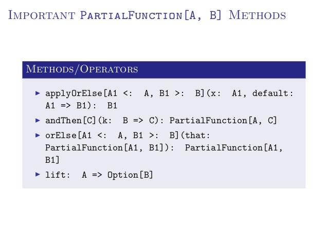 Partial Functions In Scala
