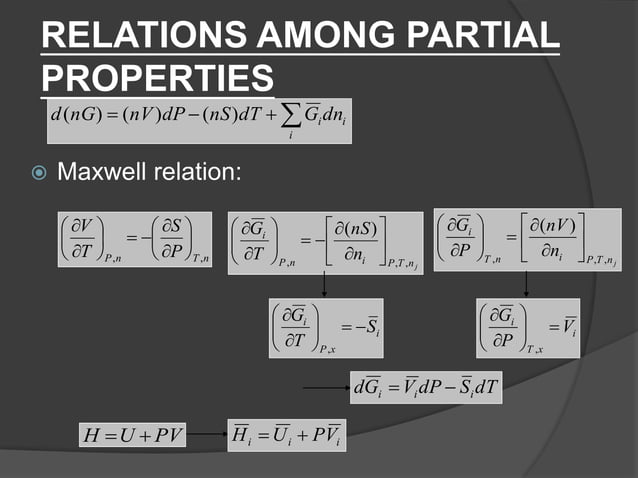 Partial Gibbs Free Energy And Gibbs Duhem Equation