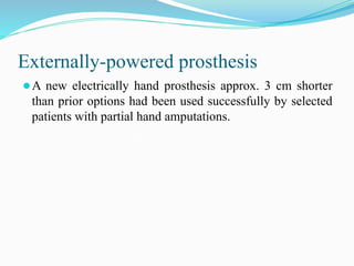 PROSTHETIC SCIENCE PARTIAL HAND & MANAGMENT.pptx