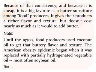 Partially hydrogeneted oils | PPT