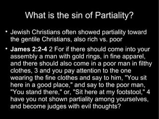 Partiality | PPT | Christianity | Religion & Spirituality