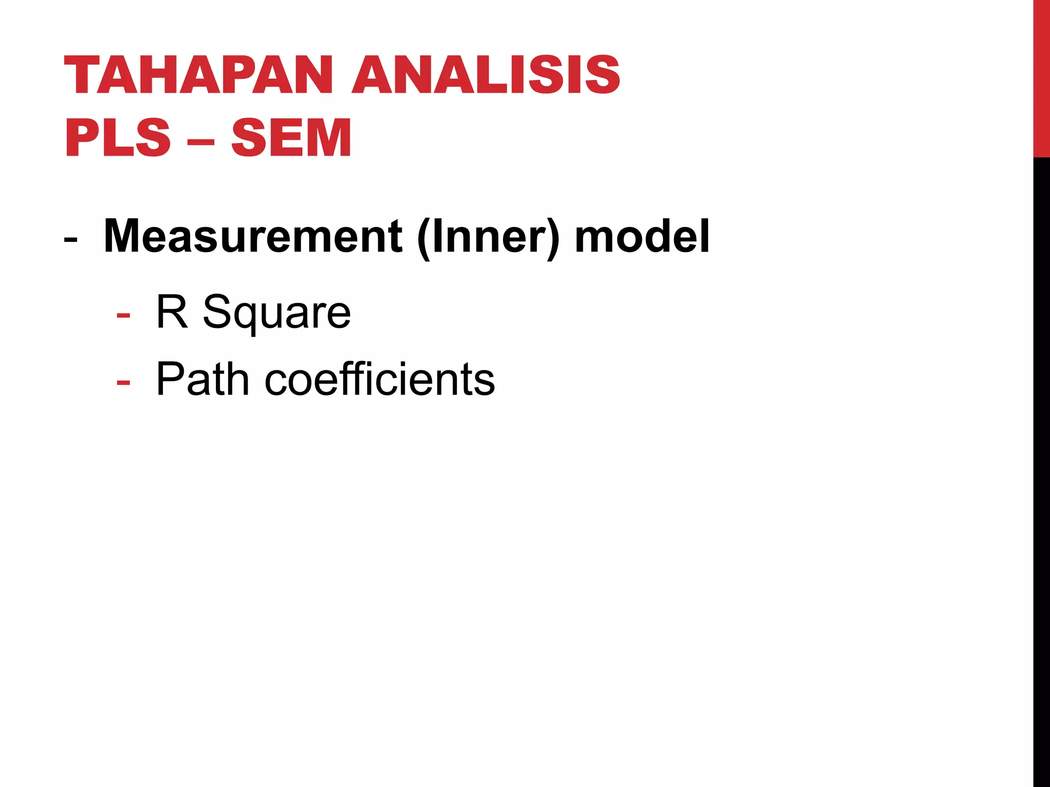 Partial least square menggunakan SMARTPLS 03 | PDF
