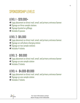 Sponsorship Package Sample for the Higher Collection (Partial) | PDF