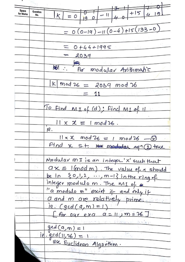 Stream cipher: Play Fair, Hill Cipher, Product Cipher | PDF