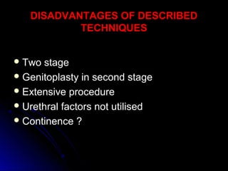 Partial penile disassembly for single stage repair of male epispadias | PPT