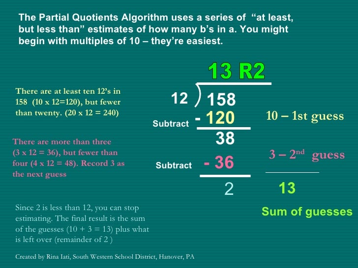 Partial Quotients