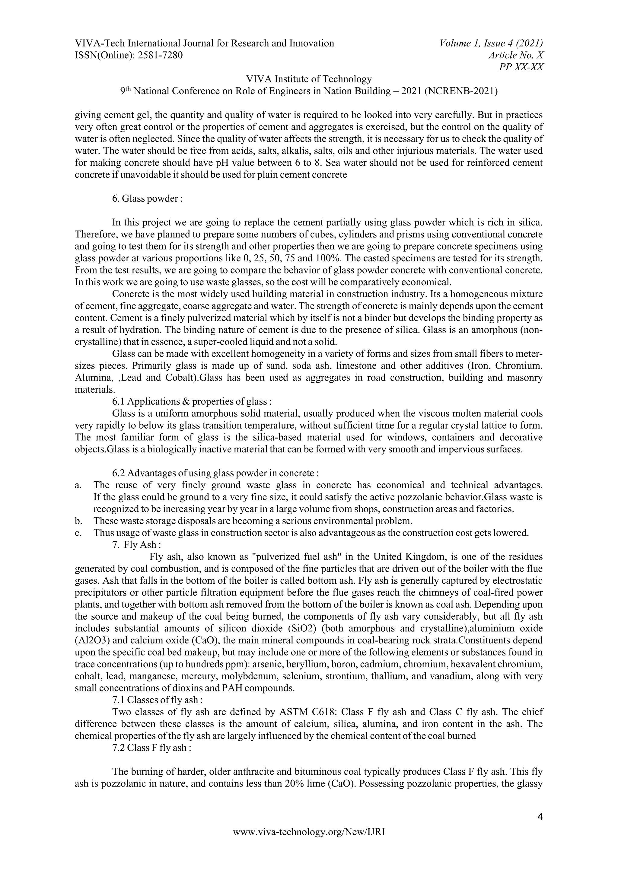 Partial replacement of fine aggregrate and cement in paver blocks using ...