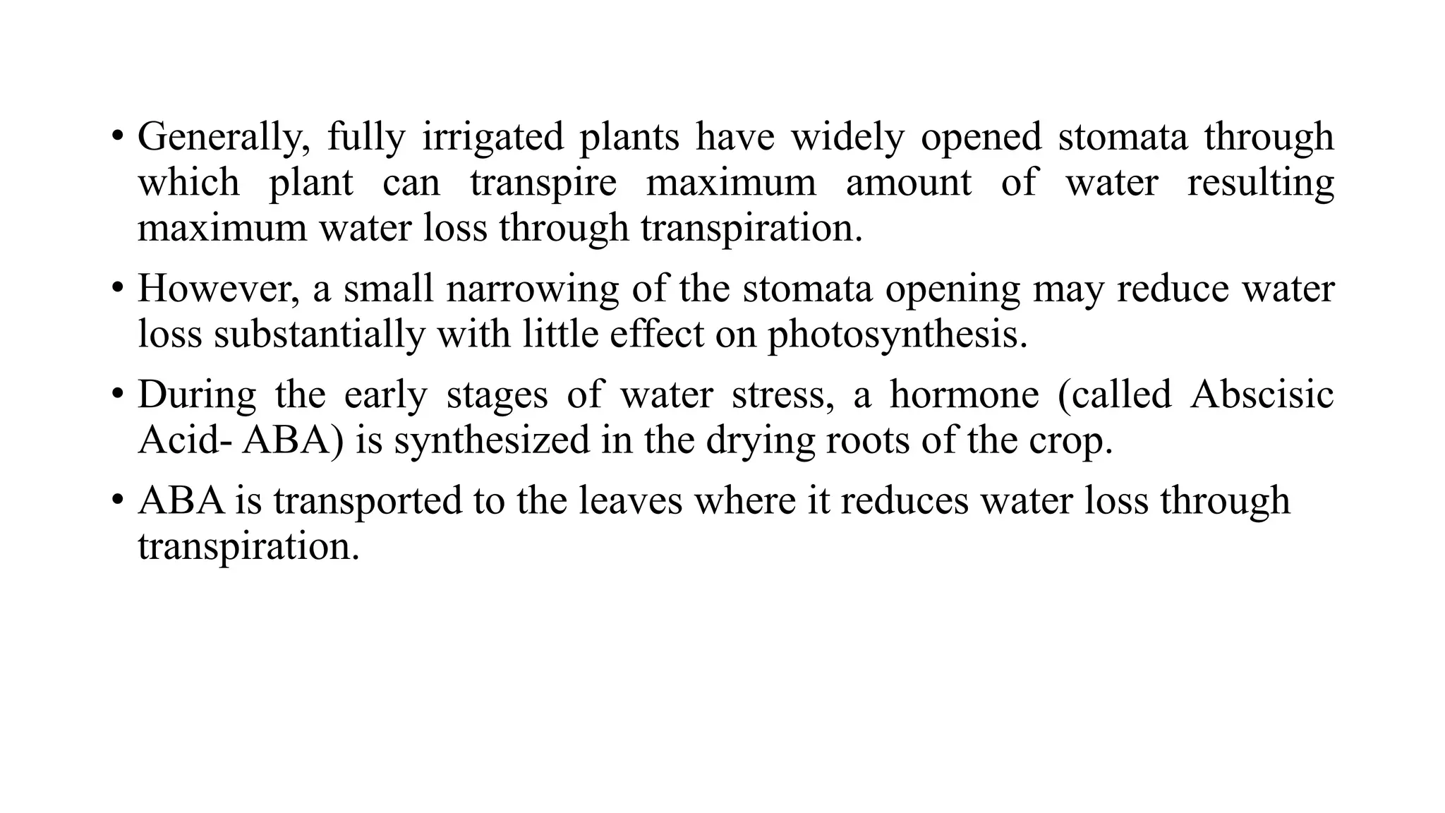 Partial Root Zone Drying Pptx