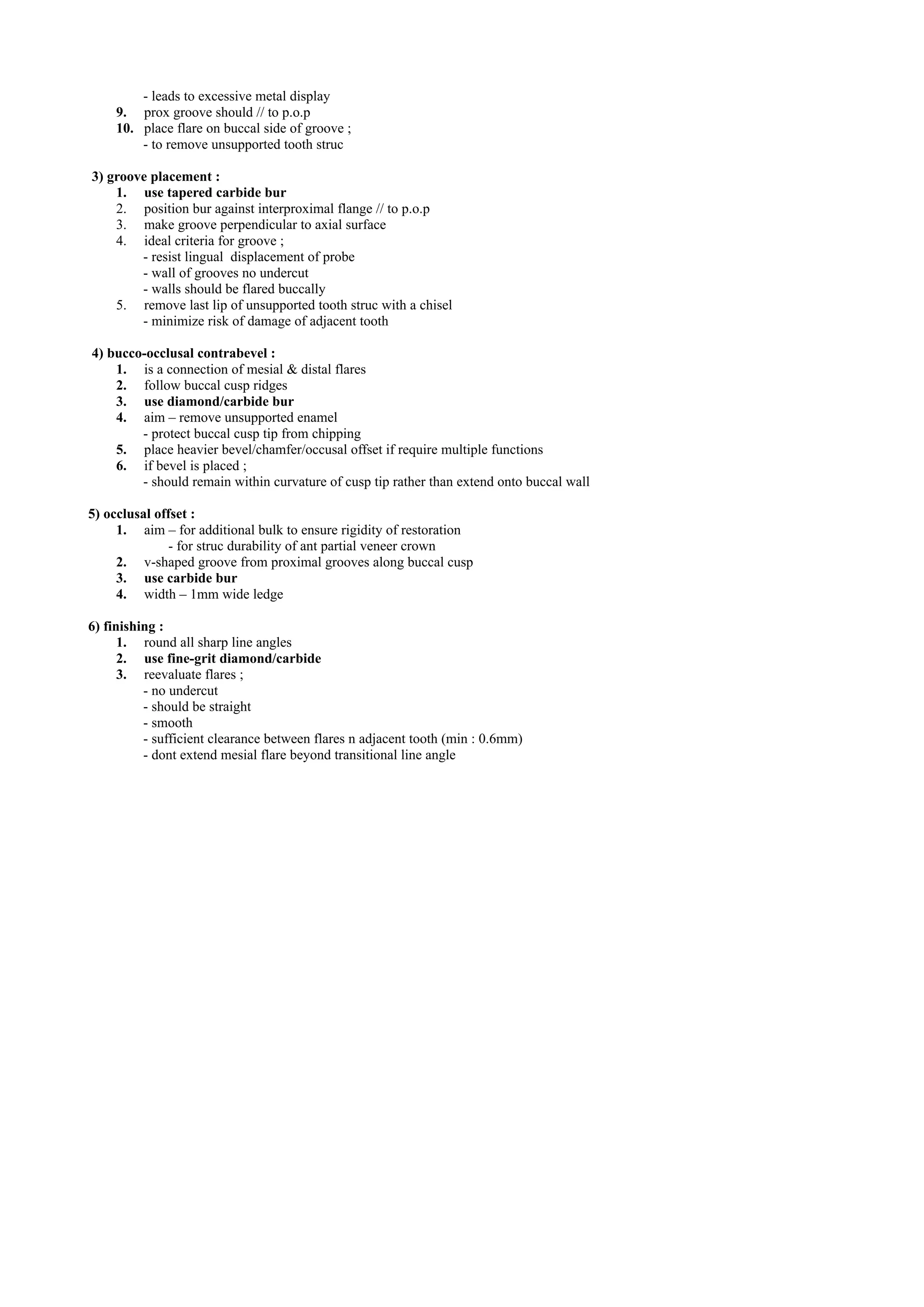 Partial veneer crown preparation | PDF