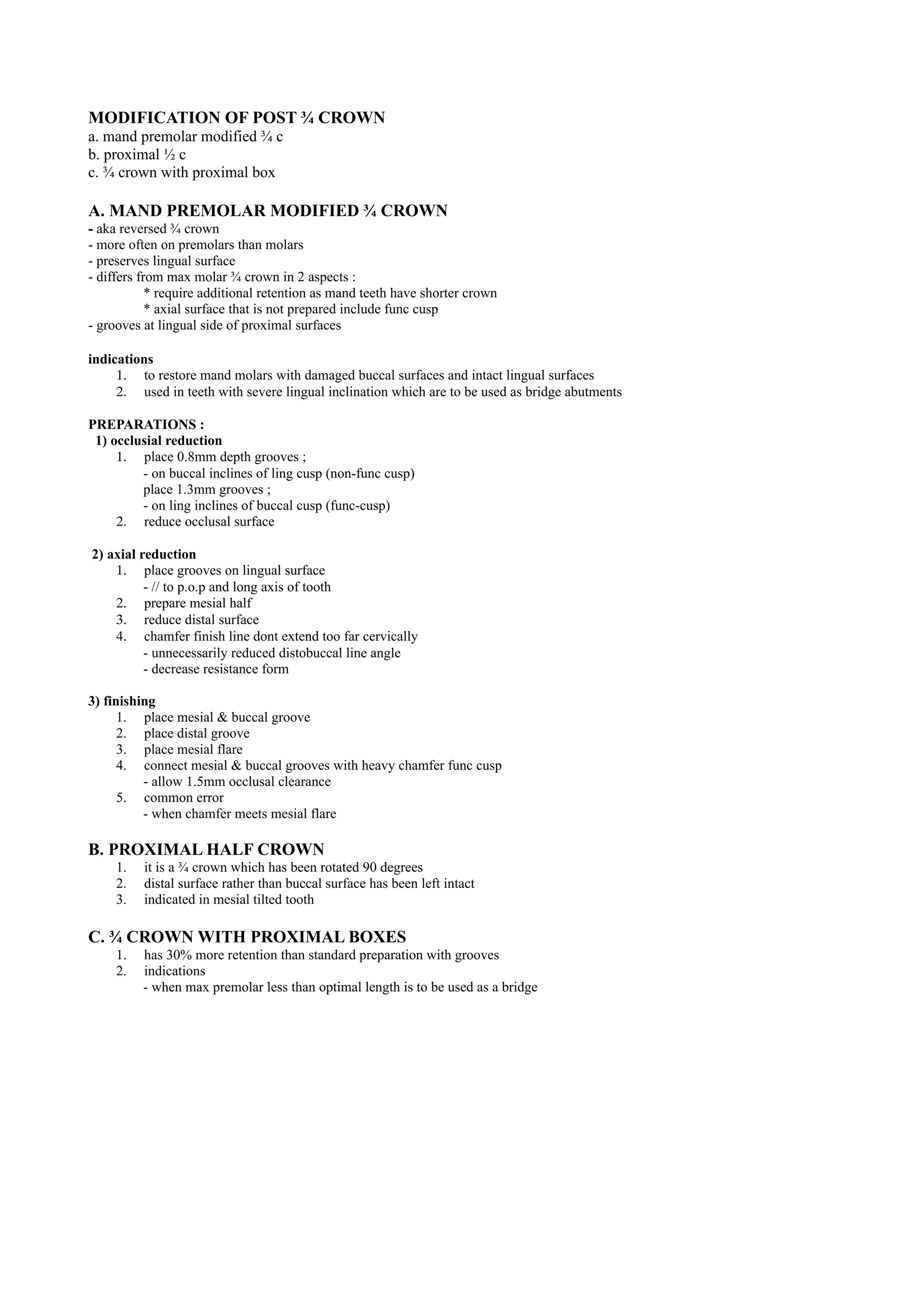 Partial veneer crown preparation | PDF