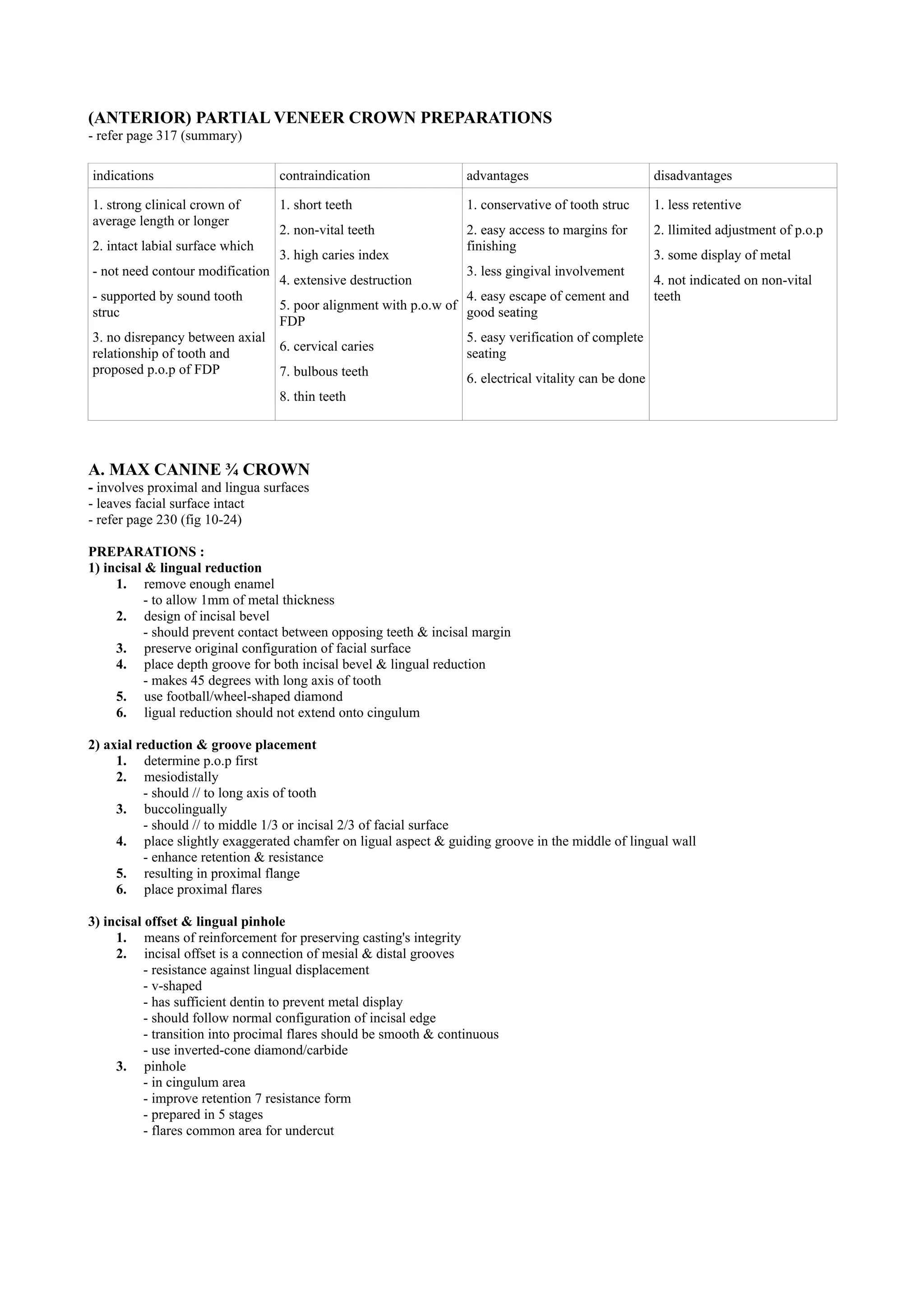 Partial veneer crown preparation | PDF