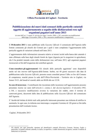 Particelle catastali | PDF
