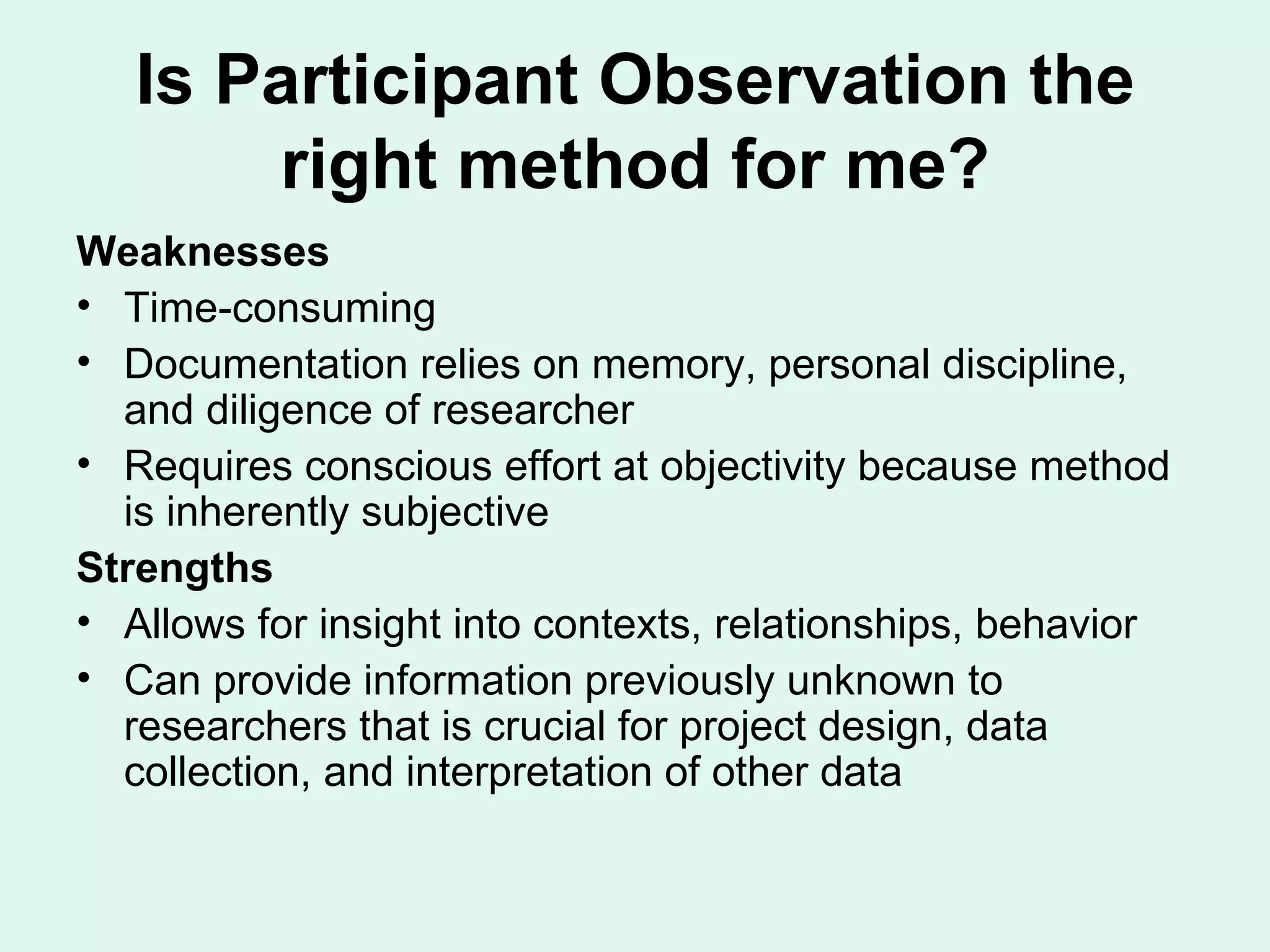 Participant Observation | PPT
